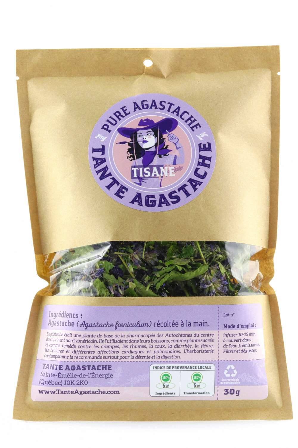 Tisane Pure agastache – Tante Agastache à Sainte-Émélie-de-l'Énergie